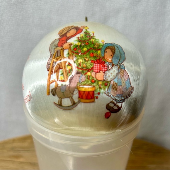 Hallmark | Holiday | Holly Hobbie Vintage 982 Satin Christmas Ball Ornament With Print Overlay 2 ...